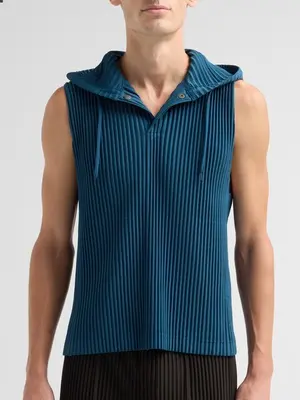 Issey Miyake Pleated Hooded Tank