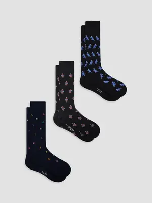 Paul Smith 3-pack Holiday Cracker Socks Set - Mixed