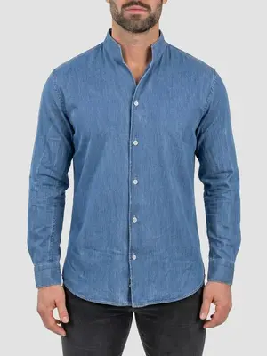 MACEOO Ceremony Prince Woven Shirt - Blue