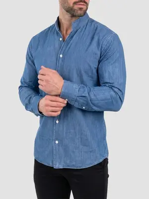 MACEOO Ceremony Prince Woven Shirt - Blue