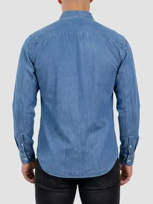 MACEOO Ceremony Prince Woven Shirt - Blue