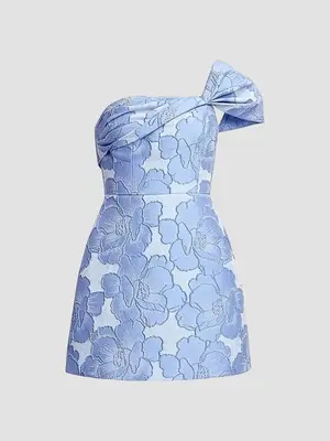 Dress The Population Olive Floral Jacquard Cocktail Dress