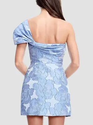 Dress The Population Olive Floral Jacquard Cocktail Dress