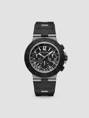 BVLGARI Lucea Aluminum, Titanuim & Rubber Chronograph Watch/41mm