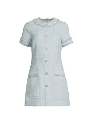 Likely Drop 6 Lenetta Tweed Minidress - Blue