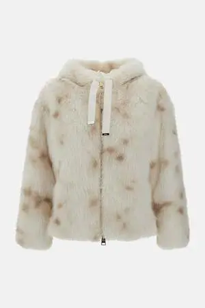 Herno Faux Lynx Fur Jacket - Multicolor