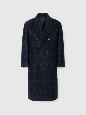 Missoni Double-breasted Cashmere And Viscose Coat - Blue