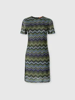 Missoni Short-sleeve Viscose Mini Dress - Multicoloured
