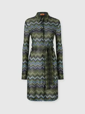 Missoni Midi Shirt Dress In Viscose - Multicoloured