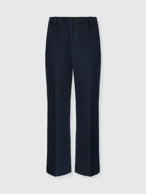 Missoni Tone-on-tone Chevron Cotton And Viscose Trousers - Blue