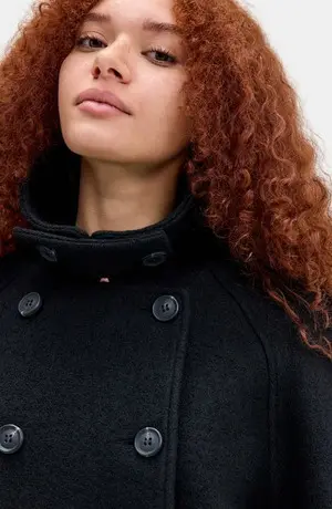 BDG URBAN OUTFITTERS Double Breasted Wool Blend Coat