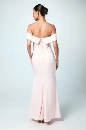 Coast Satin Bardot Maxi Bridesmaid Dress