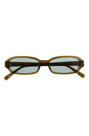 Saint Laurent Erin 52mm Rectangular Sunglasses - Brown