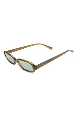 Saint Laurent Erin 52mm Rectangular Sunglasses - Brown