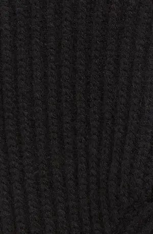 Treasure & Bond Rib Knit Cuffed Mittens - Black