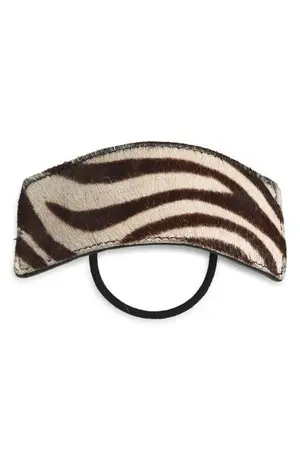 JENNIFER BEHR Calf Hair Ponytail Wrap - Zebra