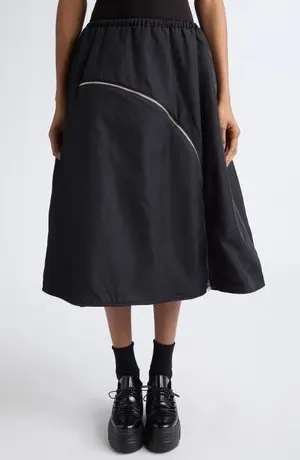 MELITTA BAUMEISTER A-line Bomber Skirt - Black