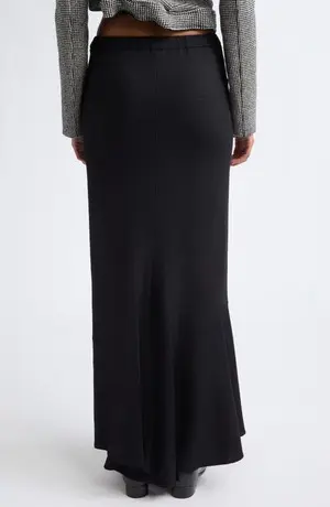 Junya Watanabe Wool Jersey Maxi Skirt - Black