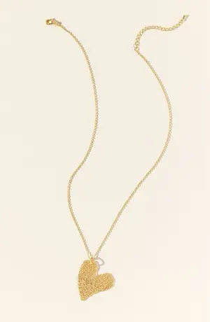 UNCOMMON GOODS Precious Dipped-lace Heart Necklace - Multi