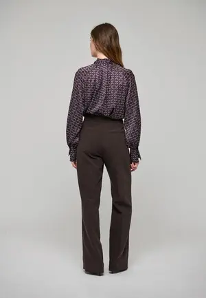 DEA KUDIBAL Madelainedea Silk Tie Neck Blouse - Eclipse Moonlight