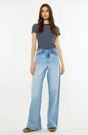 KANCAN Kiara Low Curve Wide Jeans