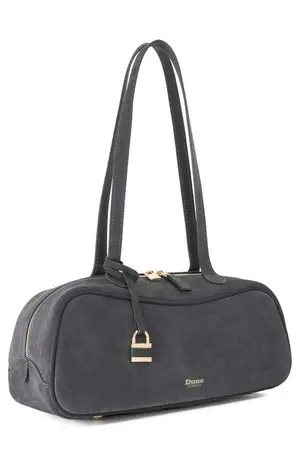 Dune London Day Leather Shoulder Bag - Grey