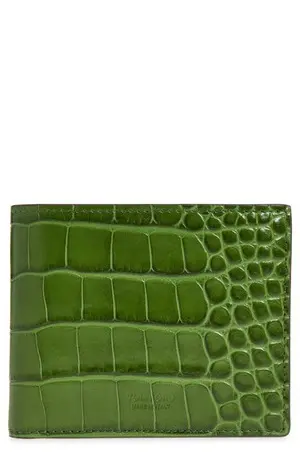 TOM FORD Embossed Leather Bifold Wallet - Cardamom