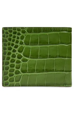 TOM FORD Embossed Leather Bifold Wallet - Cardamom