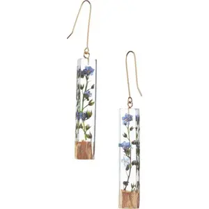 UNCOMMON GOODS Forget-me-not Palo Santo Earrings