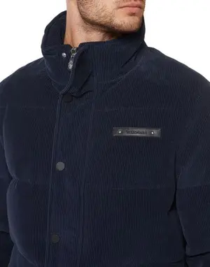 BILLIONAIRE Velvet Down Jacket - Navy