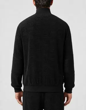 Philipp Plein Padded Tracksuit Jacket Biker Monogram