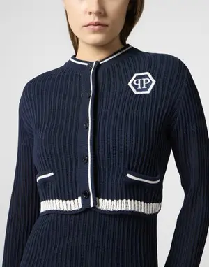 Philipp Plein Knitted Cardigan Hexagon Hexagon