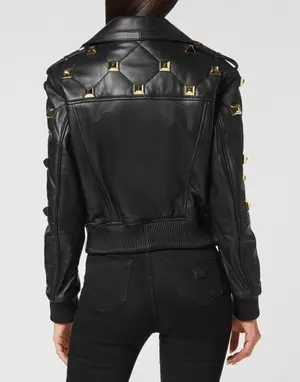 Philipp Plein Leather Bomber