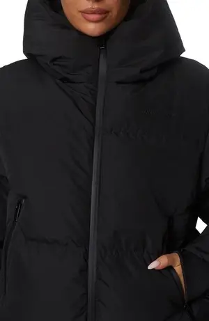 GOOD FOR NOTHING Short Pp Padded Hooded Jacket - Black