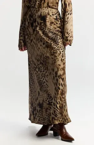 Ronen Chen Tenne Leopard-print Maxi Skirt