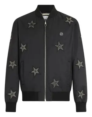 Philipp Plein Bomber Jacket Stars - Black
