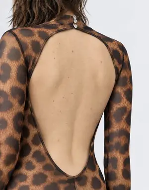 Philipp Plein Open Back Tulle Dress