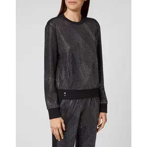 Philipp Plein Sweatshirt Ls Full Crystal - Black