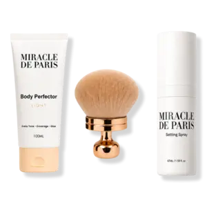 MIRACLE DE PARIS Body Perfector, Body Brush + Setting Spray Bundle - Light