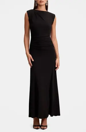 EVER NEW Ciara Gathered Glitter Gown