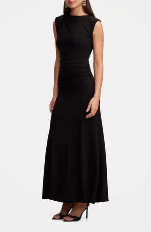 EVER NEW Ciara Gathered Glitter Gown