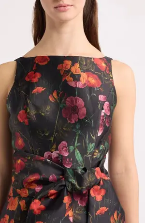 Julia Jordan Floral Mikado Cocktail Dress