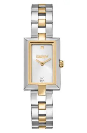 Dkny Soho Rectangular Bracelet Watch - Silver