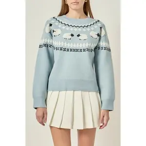 English Factory Sheep Fair Isle Sweater