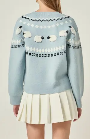 English Factory Sheep Fair Isle Sweater