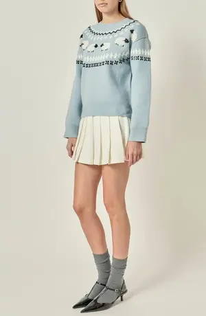 English Factory Sheep Fair Isle Sweater