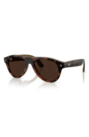 Ray-ban Meta Gen 3 Aviator 54mm Polarized Transition Sunglasses - Havana/brown