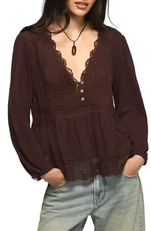 Lucky Brand Embroidered Top