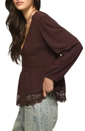 Lucky Brand Embroidered Top