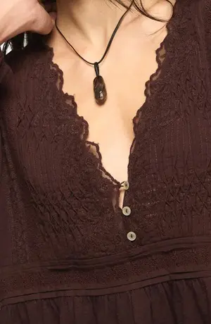 Lucky Brand Embroidered Top